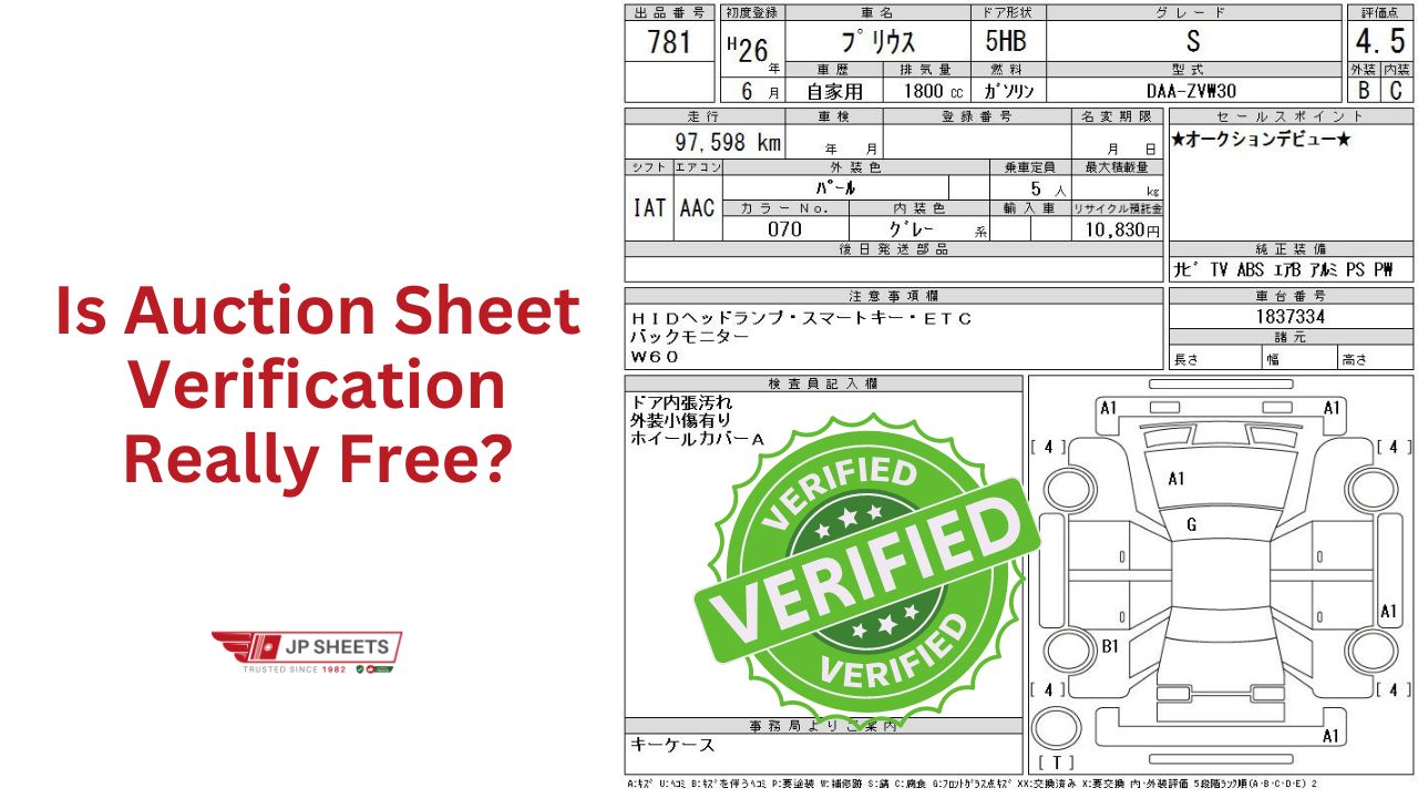 Auction Sheet Verification Free Or Paid? Find Out Truth