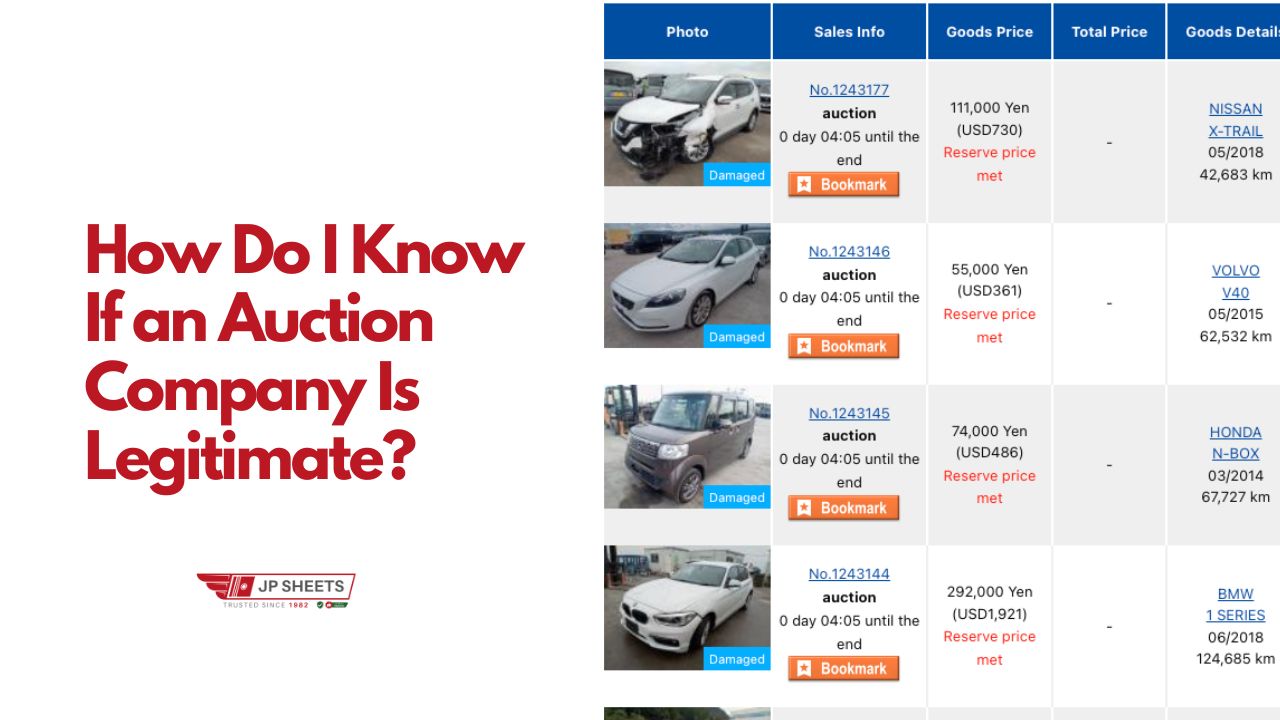 How Do I Know If An Auction Company Is Legitimate? - JP Sheet