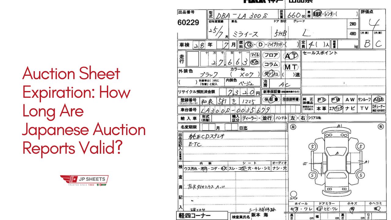 Auction Sheet Expiration: How Long Are Japanese Auction Reports Valid ...